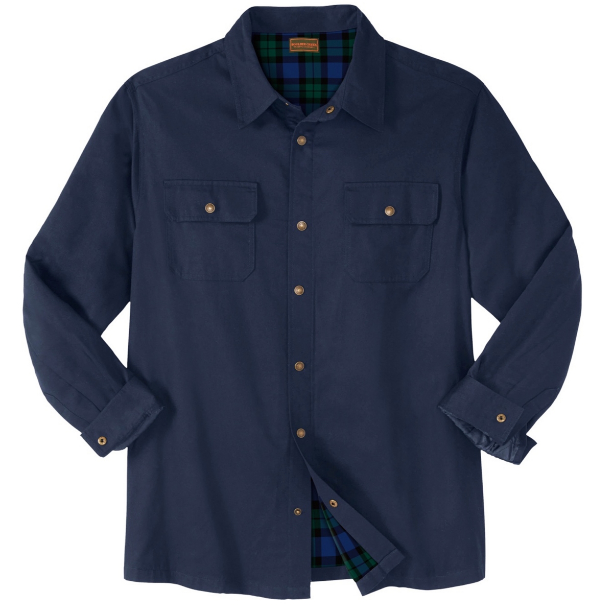 Click here for Boulder Creek Mens by KingSize Flannel-Lined Twill... prices