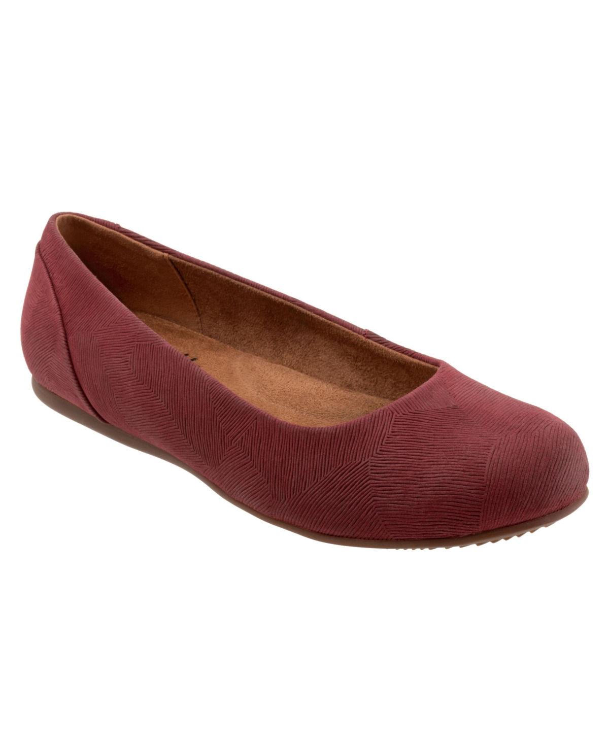 Softwalk Sonoma Flat - Cherry red embossed