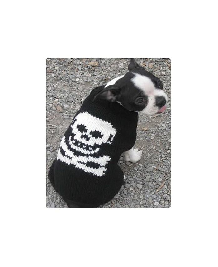 Chilly Dog XXL Black Skull Dog Sweater - Macy's