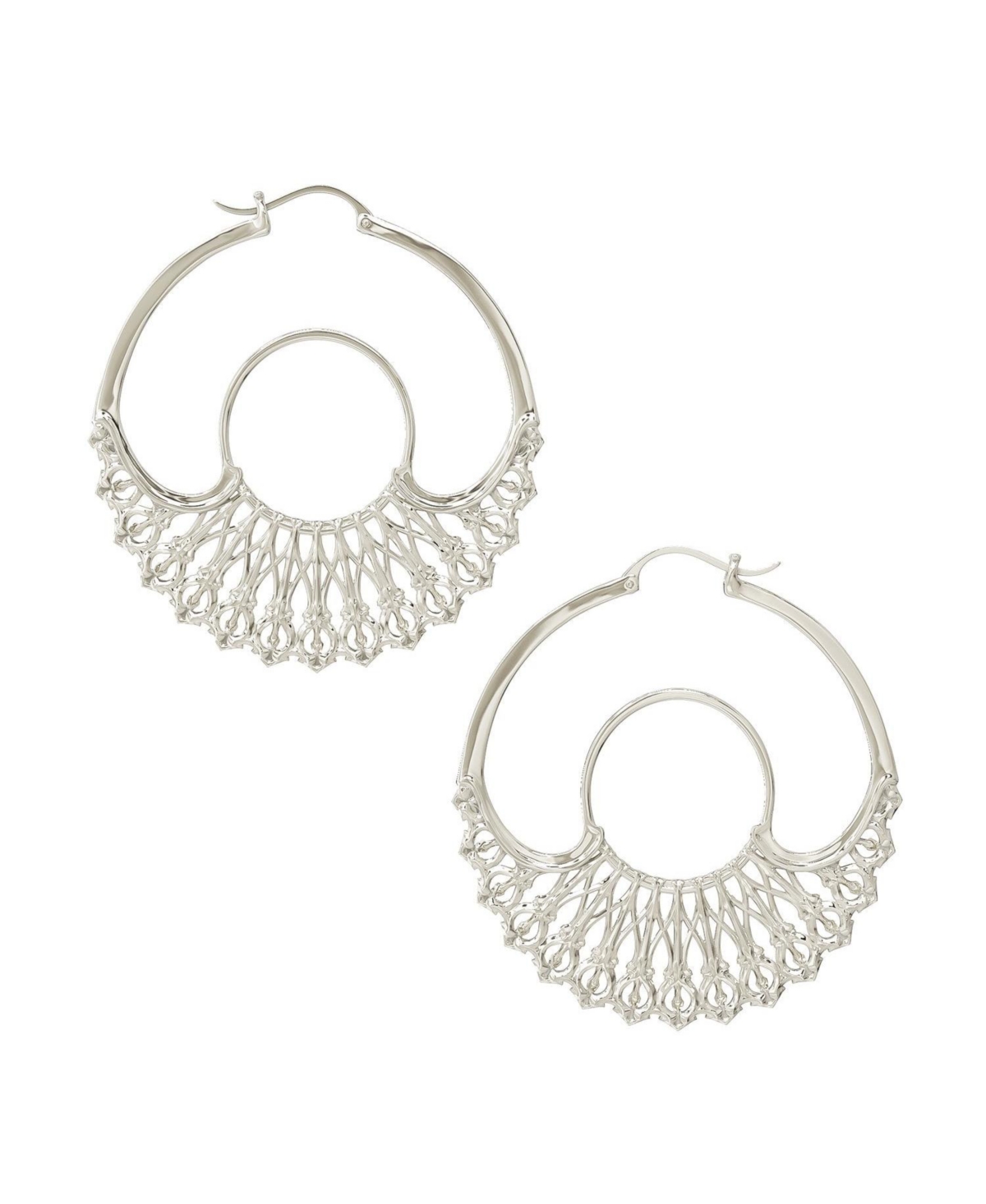 Click here for Iris Hoops Silver Large - Silver prices