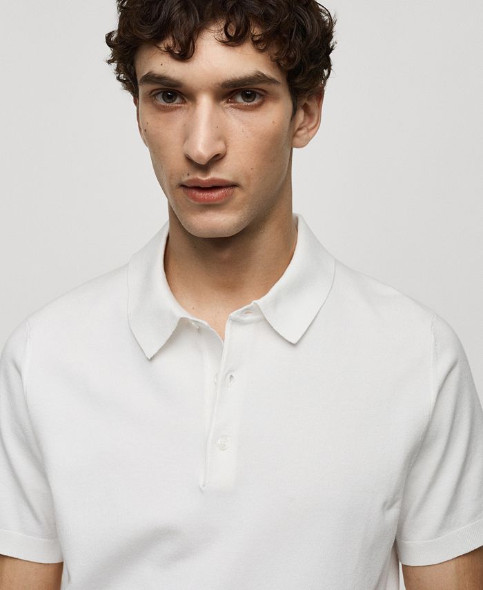 MANGO Men's Fine-Knit Polo Shirt - Macy's