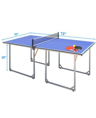 Foldable Ping Pong Table Complete Set, Mid-Size 6'x3' - Macy's