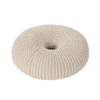 Simplie Fun Cozy Cotton Knitted Donut Pouf Functional and Adorable ...