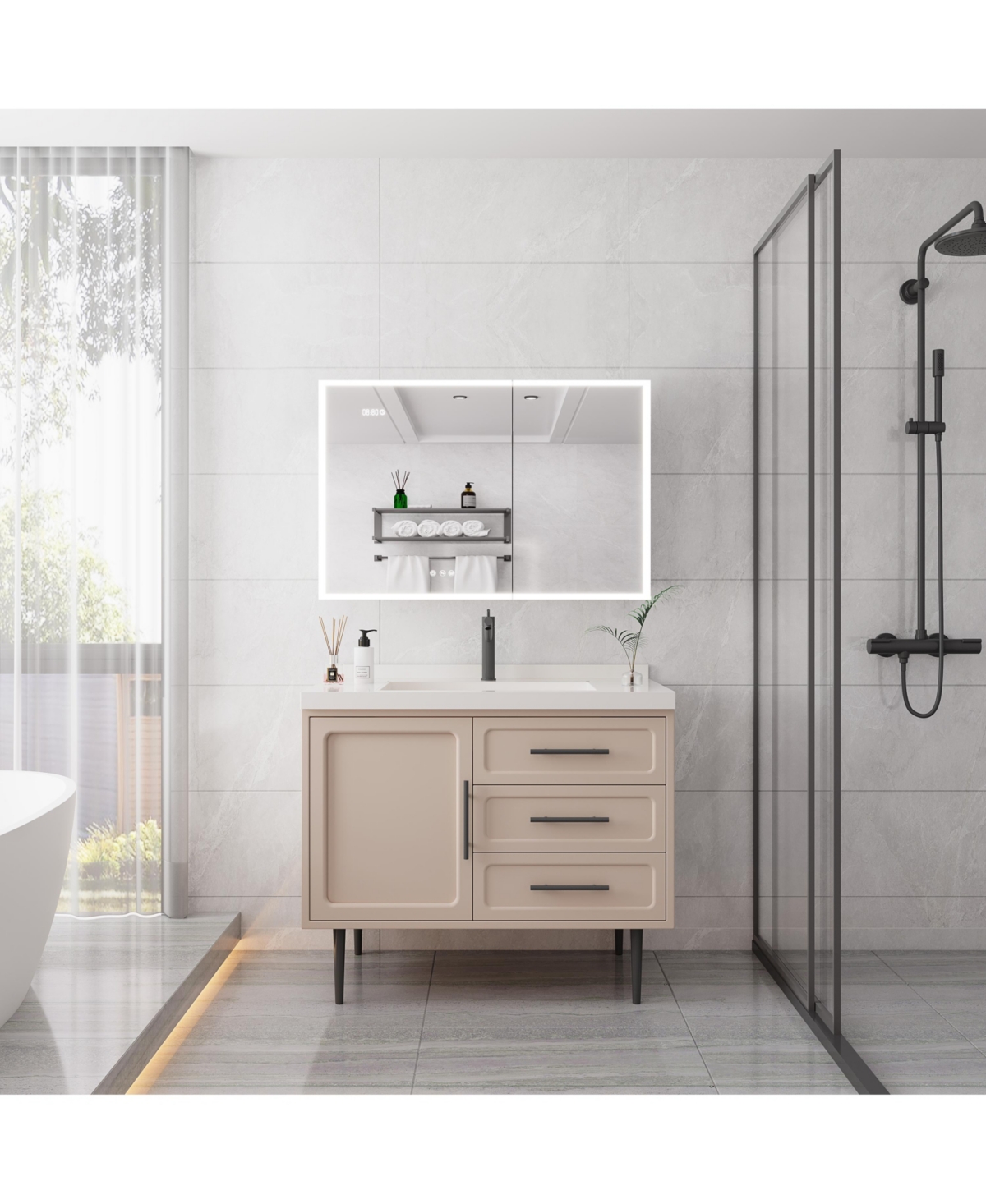 Click here for Streamdale Adjustable Smart Mirror with Display -... prices