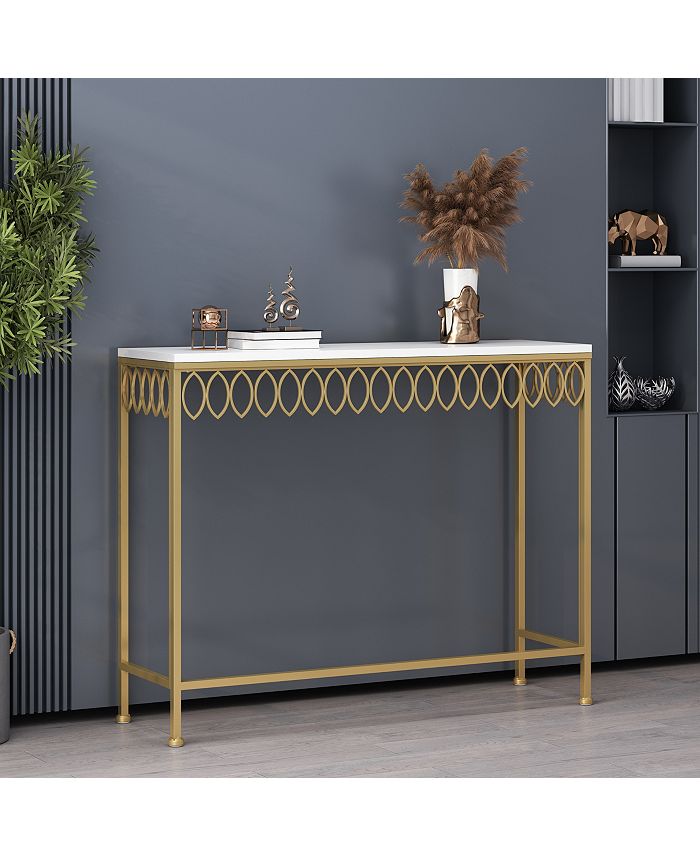 Simplie Fun Glamorous Modern Console Table with Open Frame for Entryways - Macy's