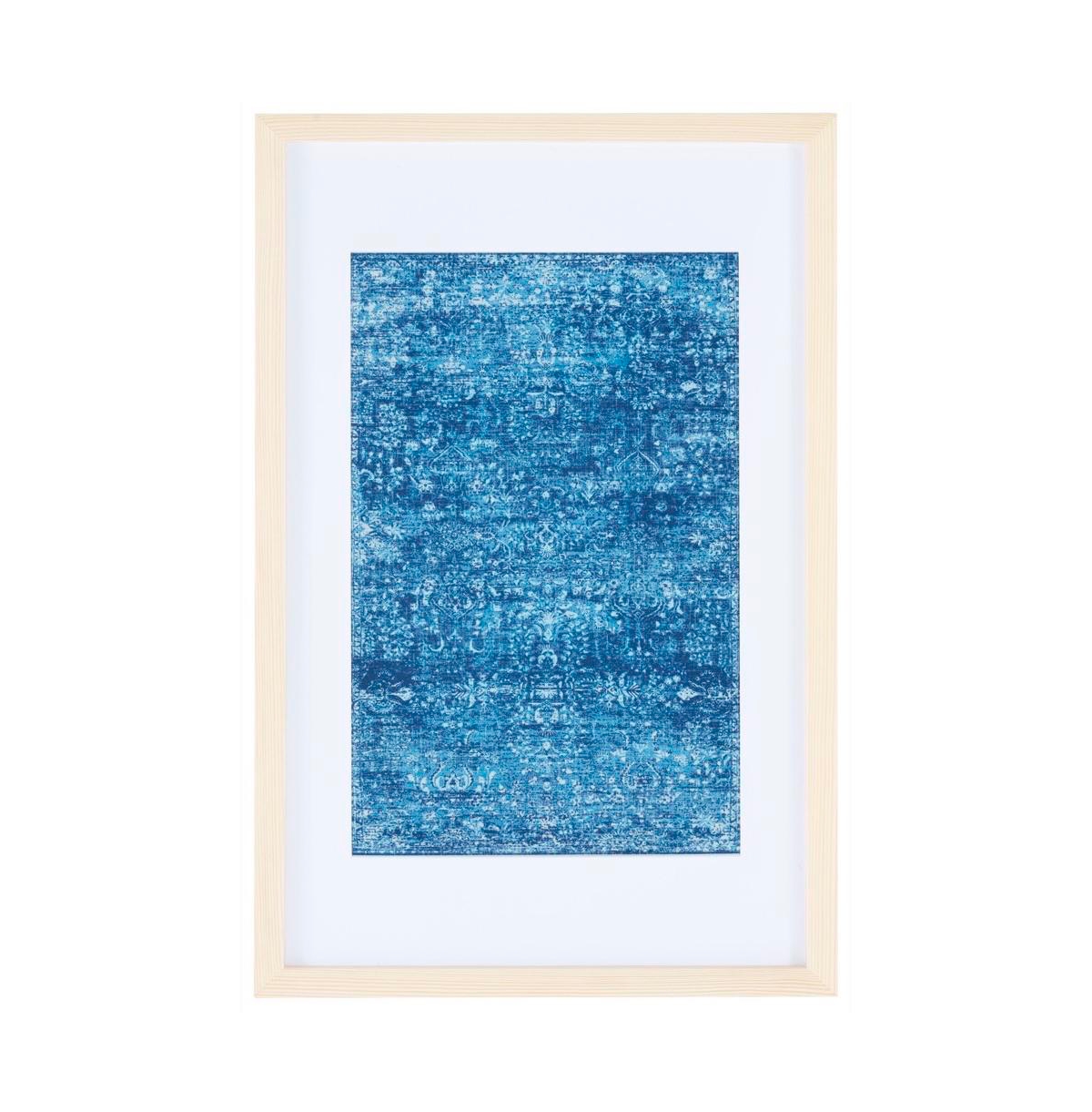 Safavieh Demitri 23 Blue Framed Textile Wall Art - Blue