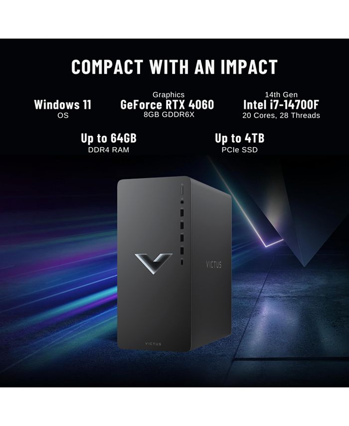 HP Victus Gaming Tower Desktop Intel Core i7 14700F 16GB RAM NVIDIA ...