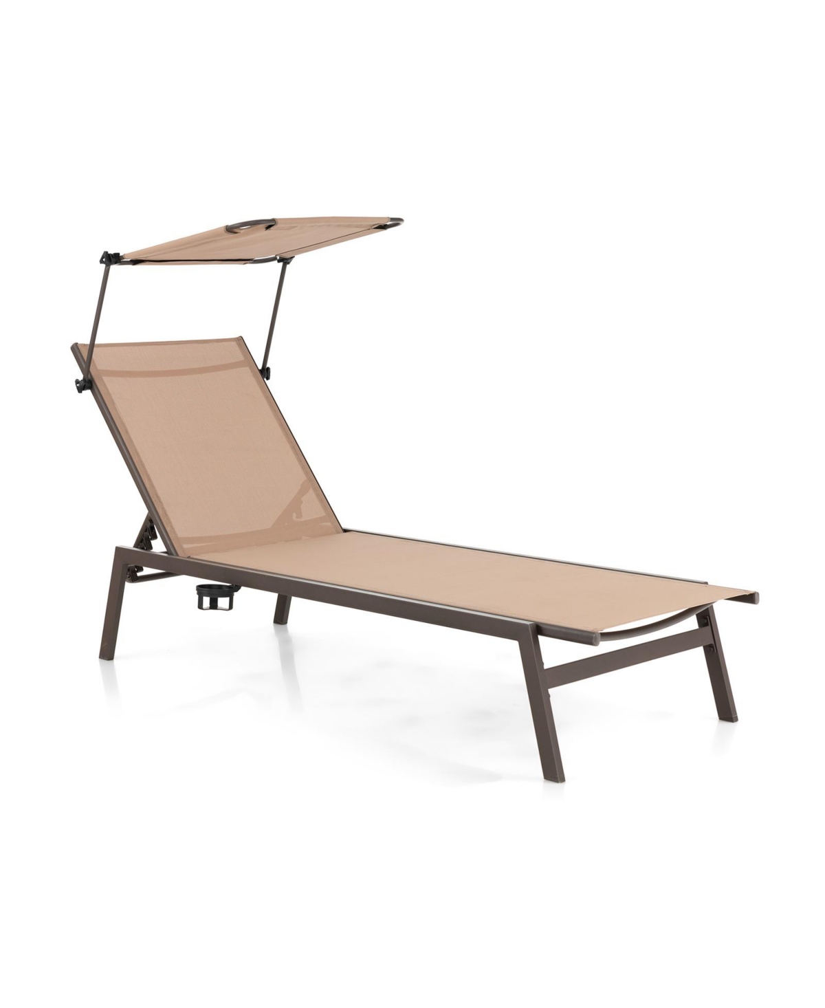 Click here for Slickblue Outdoor Chaise Lounge Chair with Sunshad... prices