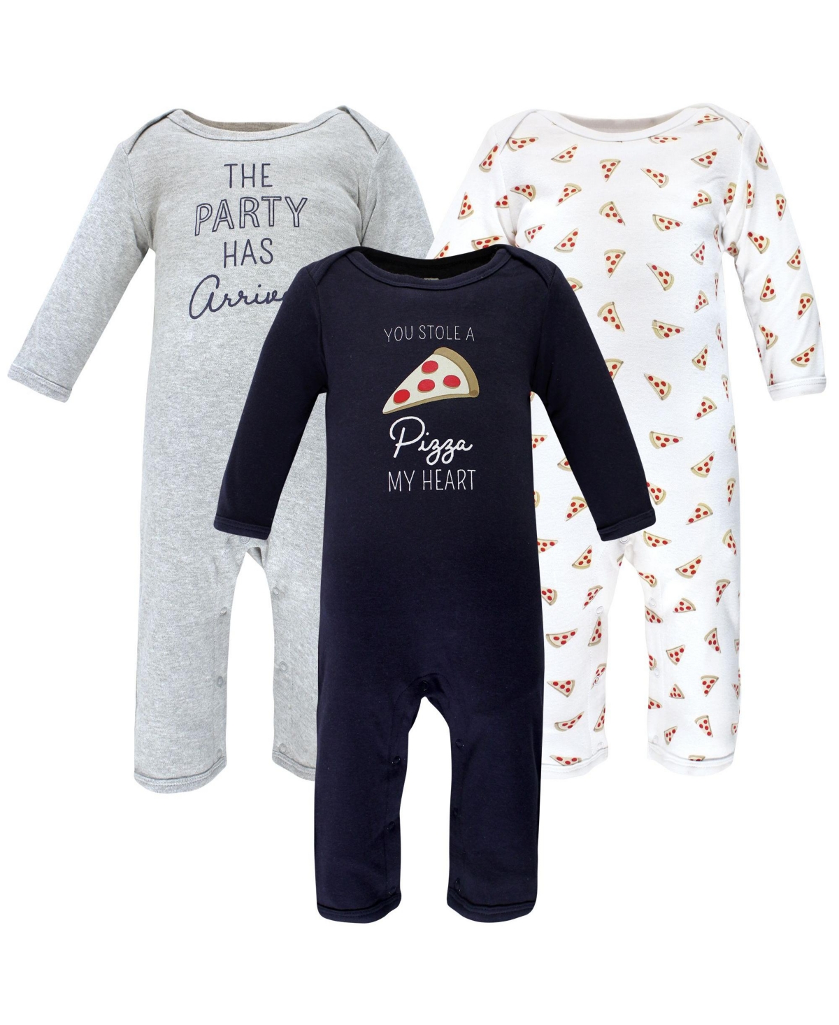 Click here for Hudson Baby 3Pk Coverall - Pizza prices