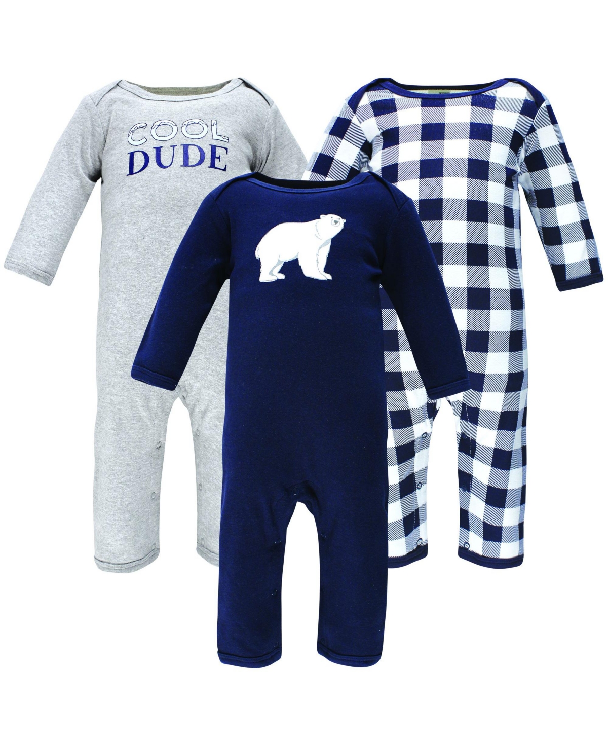 Click here for Hudson Baby 3Pk Coverall - Polar bear prices
