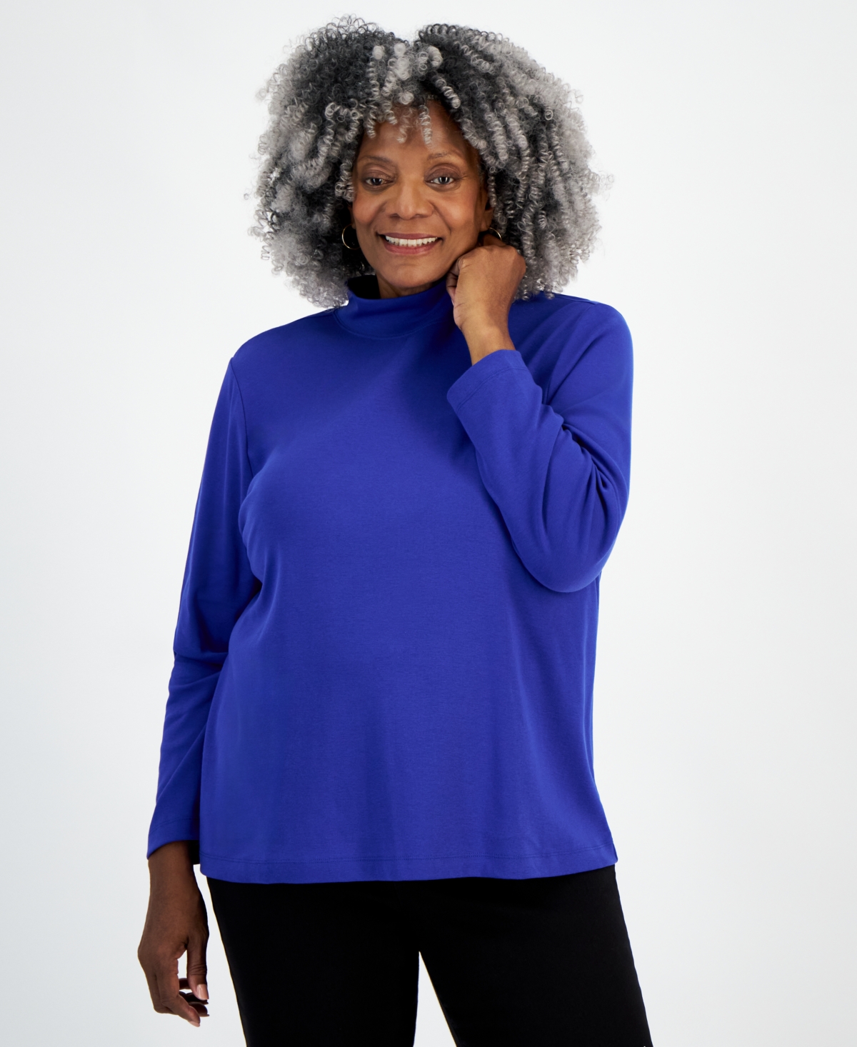 Click here for Style & Co Plus Size Mock-Neck Top  Exclusively at... prices