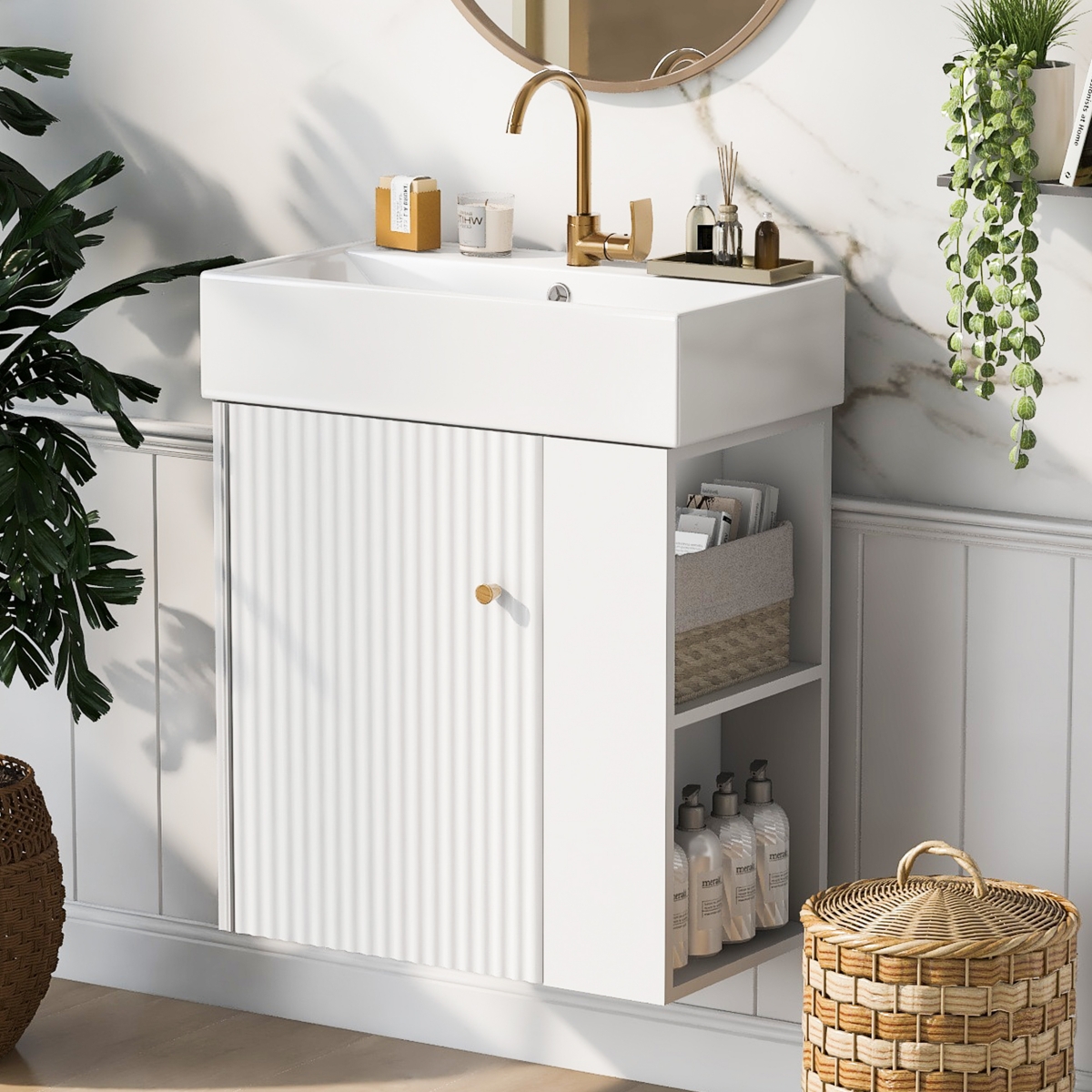 Click here for Streamdale 21.6" Wall-Mounted Minimalist Bath... prices
