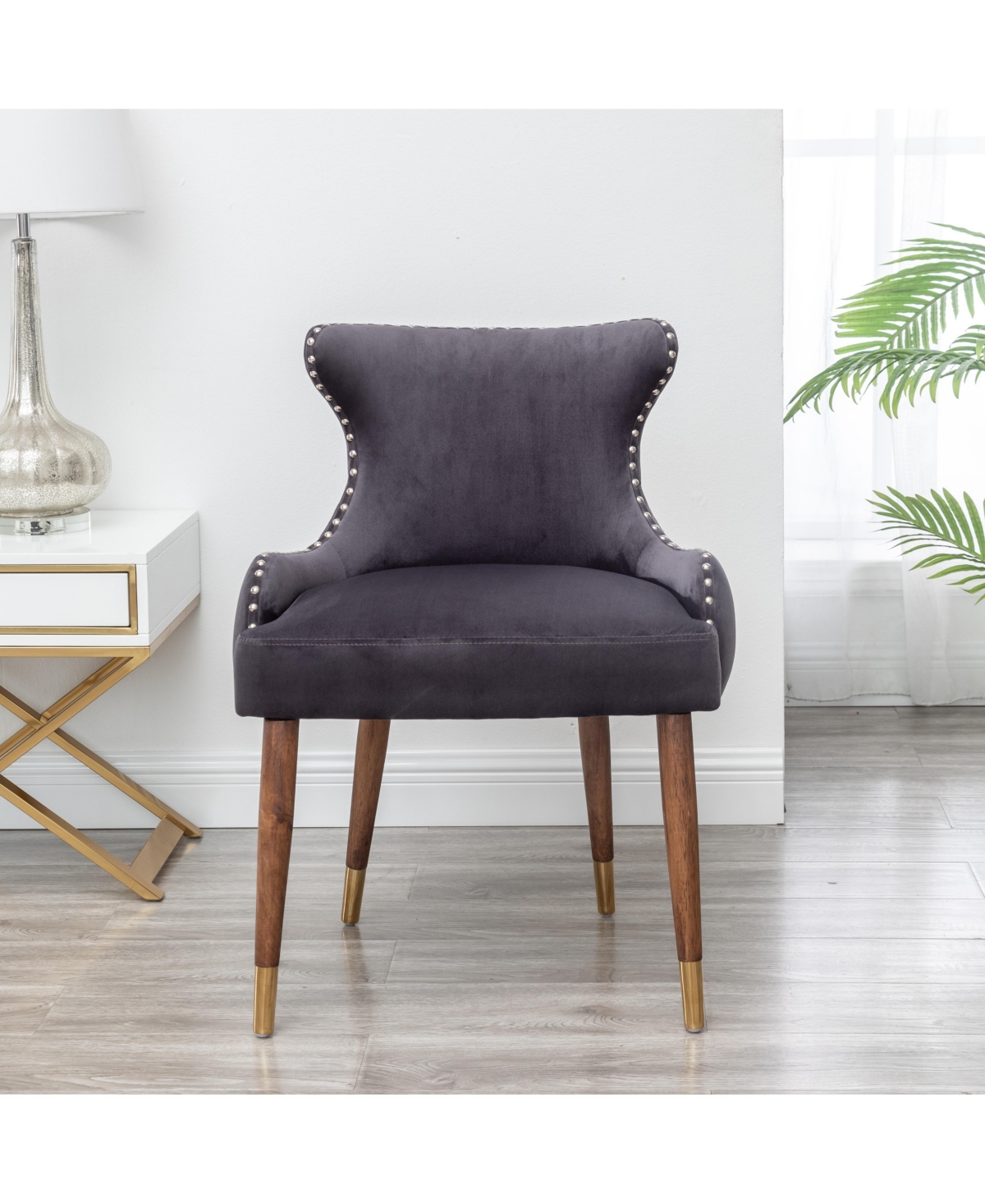 Click here for Simplie Fun Contemporary Velvet Upholstered Nailhe... prices