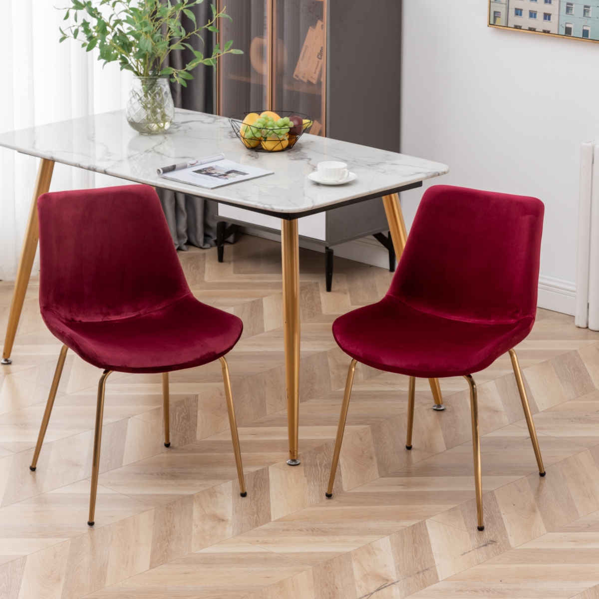 Click here for Simplie Fun Modern Velvet Dining Chair  Set of 2... prices