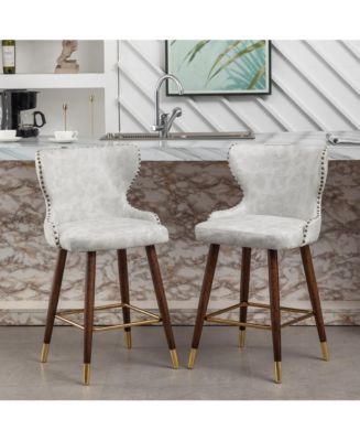 Streamdale Furniture Mid-Century Modern Upholstered Counter Stool with ...