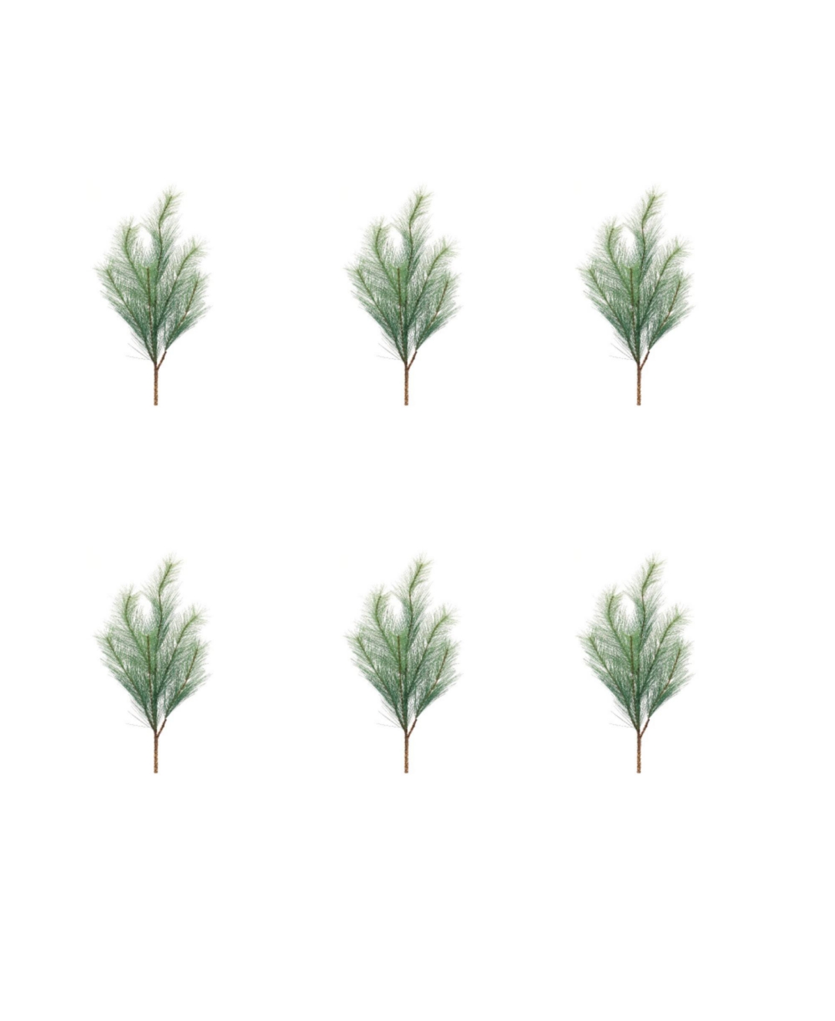 Click here for Slickblue Long Needle Pine Spray (Set of 6) - Gree... prices