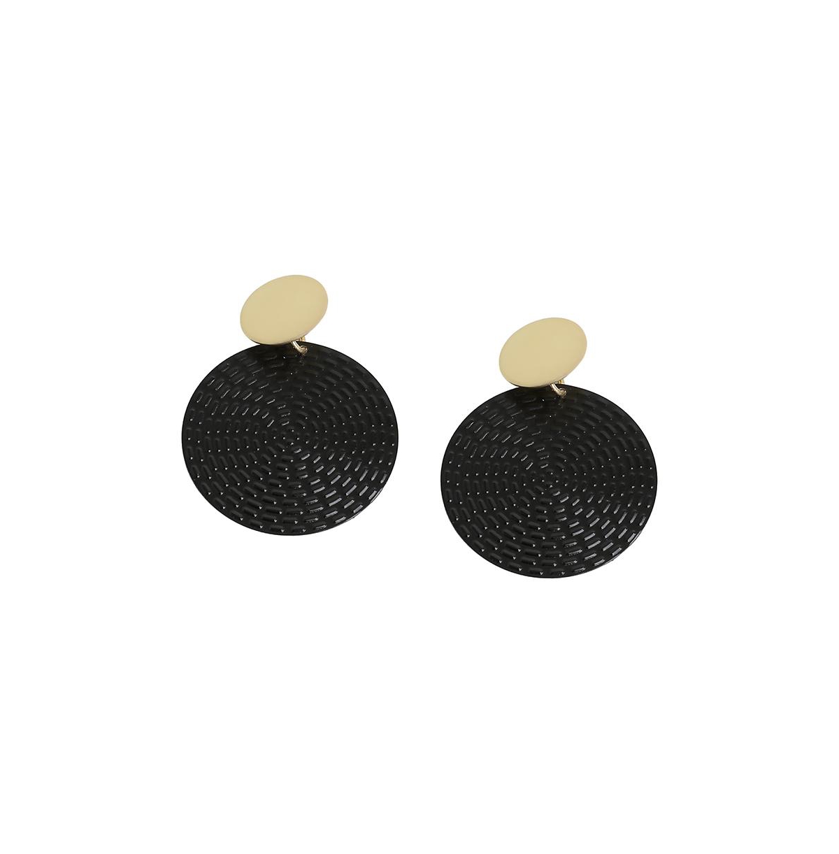 Click here for Sohi Womens Contrast Drop Earrings - Black prices