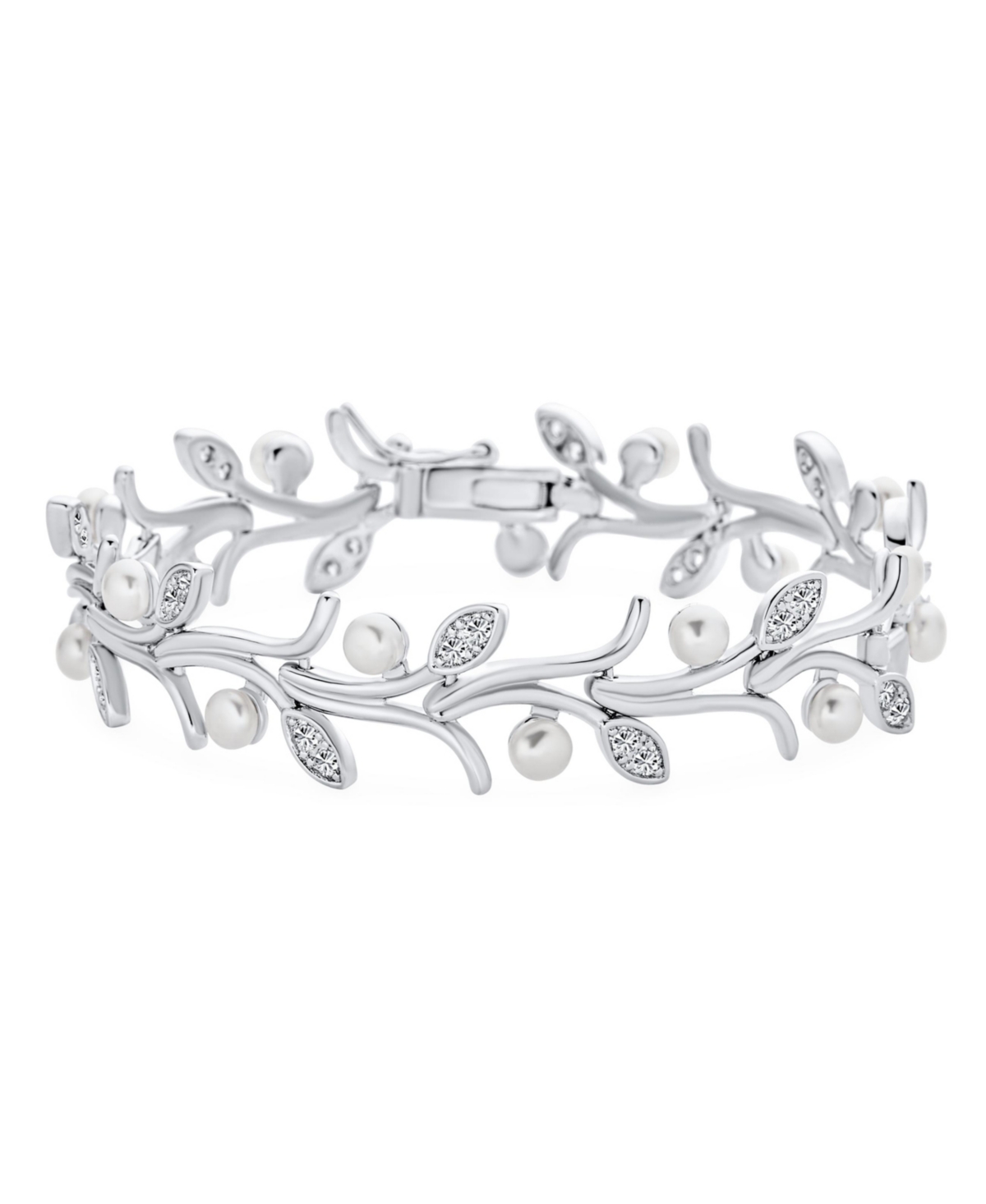 Click here for Bling Jewelry Multi Flowers Cz Wine Leaf White Fre... prices