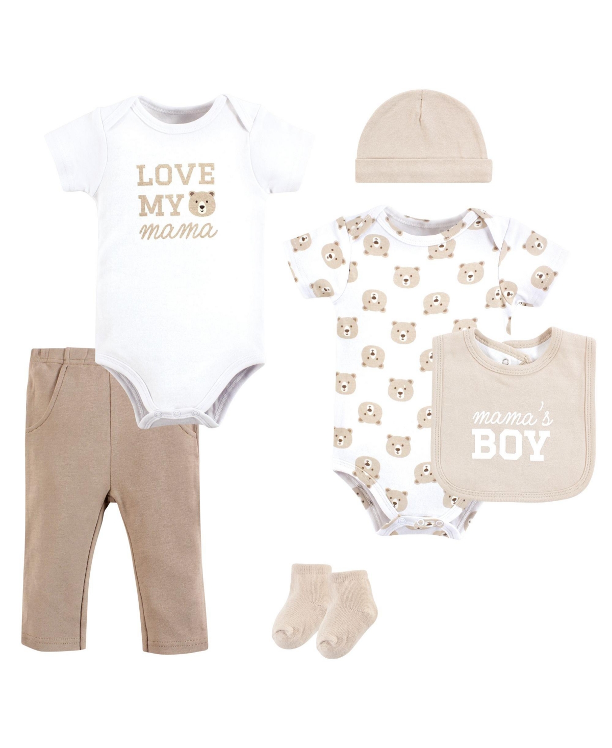 Hudson Baby Baby Girls Hudson Cotton Layette Set - Mamas boy bear