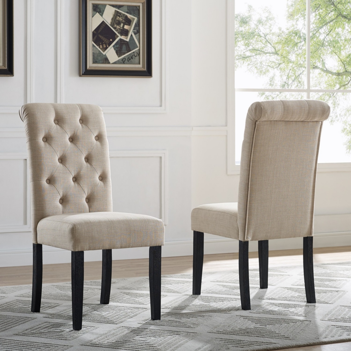 Click here for Streamdale Furniture Wood Tufted Asons Dining Chai... prices