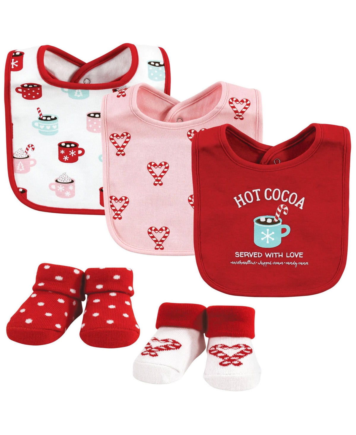 Click here for Hudson Baby Baby Girls Hudson 5Pk Bibs and Socks S... prices