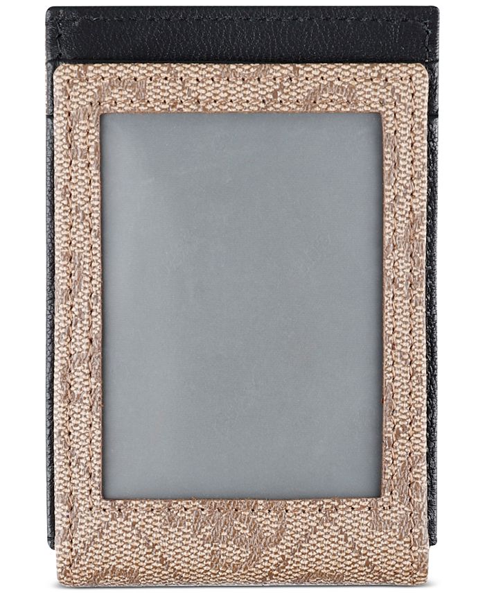 GUESS Men's Quattro Patchwork Triangle Logo Wallet - Macy's