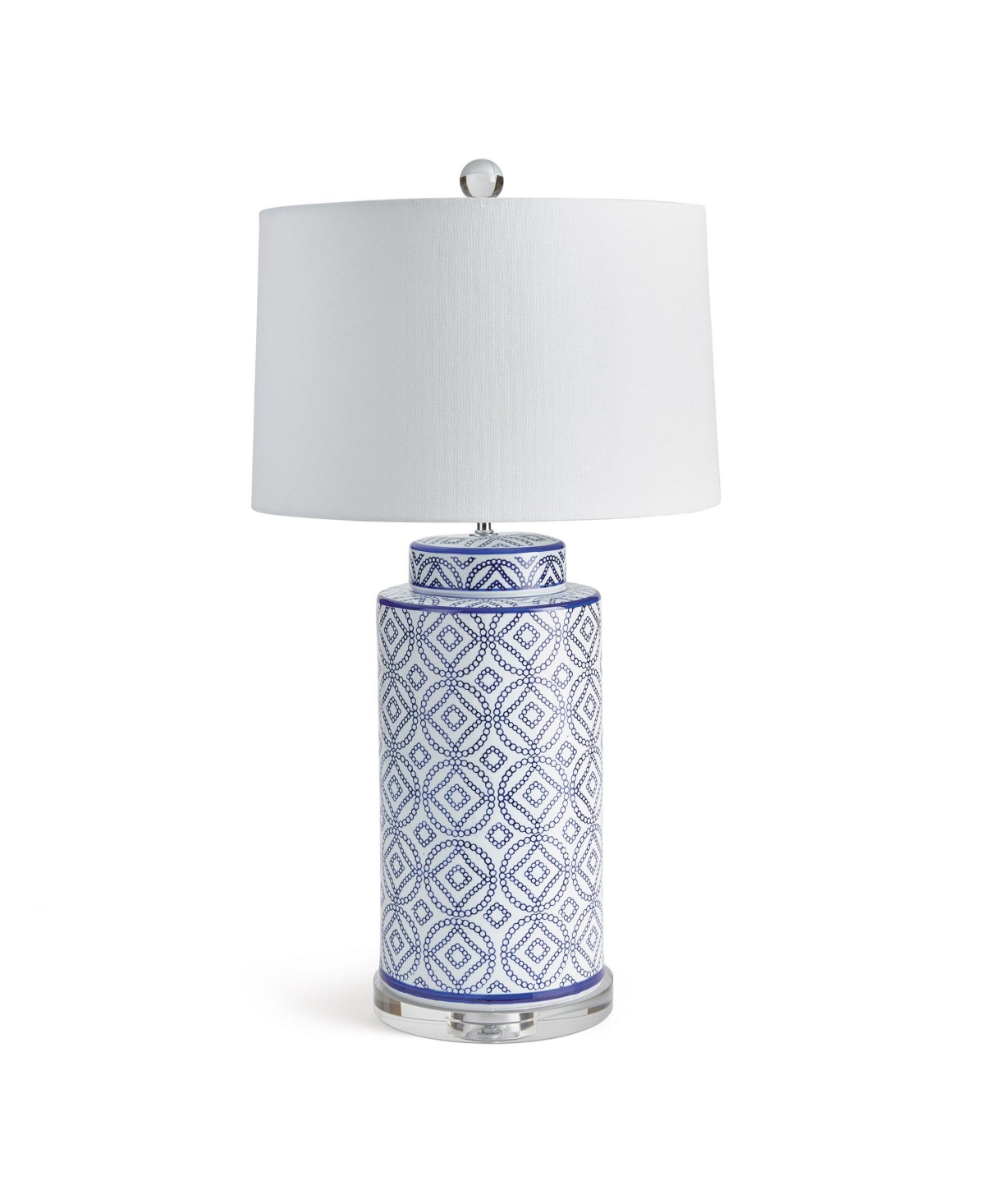 Click here for Napa Home & Garden Diamond Fretwork Lamp - Blue prices