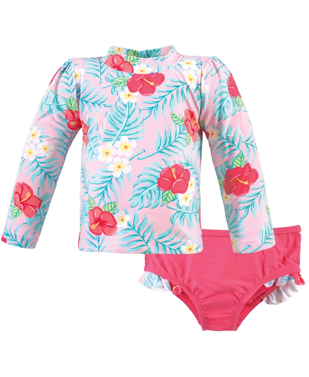 Click here for Hudson Baby Baby Girls Hudson Swim Rashguard Set -... prices