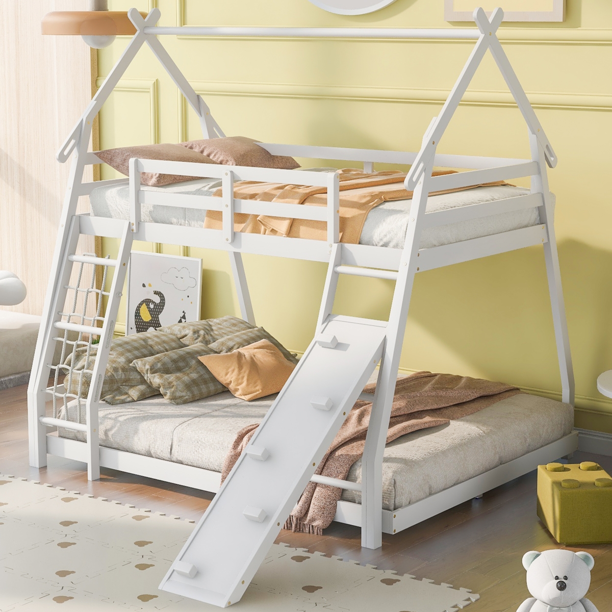 Click here for Streamdale Twin Over Queen House Bunk Bed With Cli... prices
