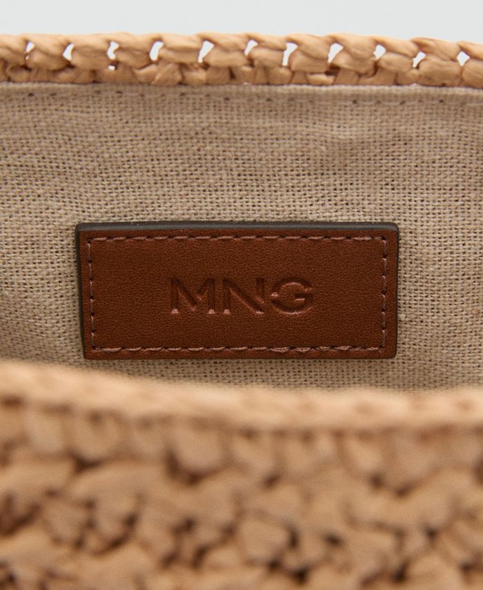 MANGO Women's Natural Fiber Shoulder Bag - Macy's