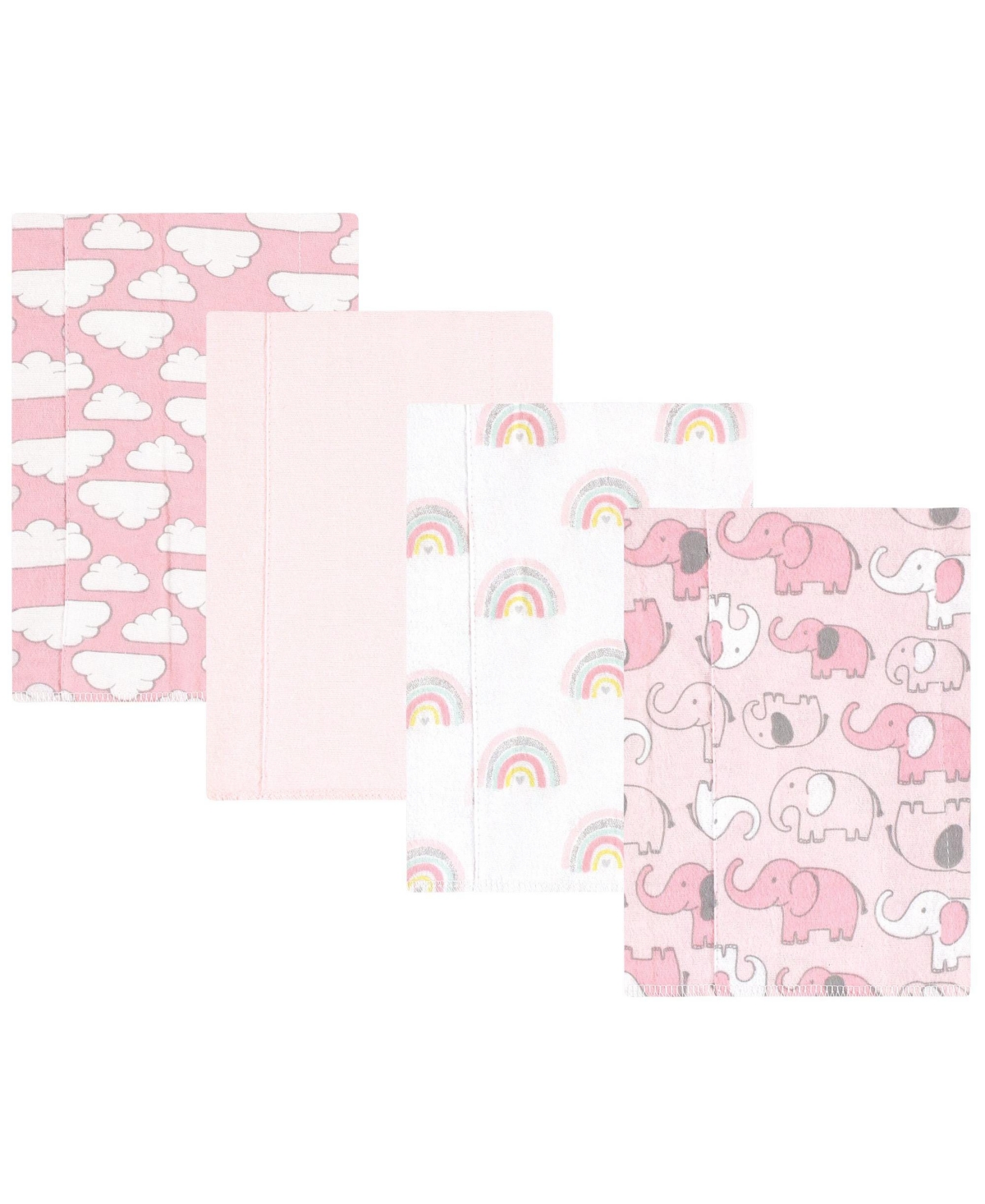 Click here for Hudson Baby Girls 4Pk Flannel Burp Cloth (Cotton P... prices