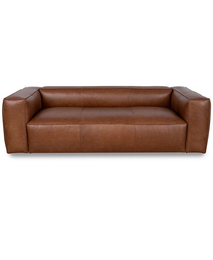 RUTHERFORD HOME Amalfy 97" Leather Sofa - Macy's