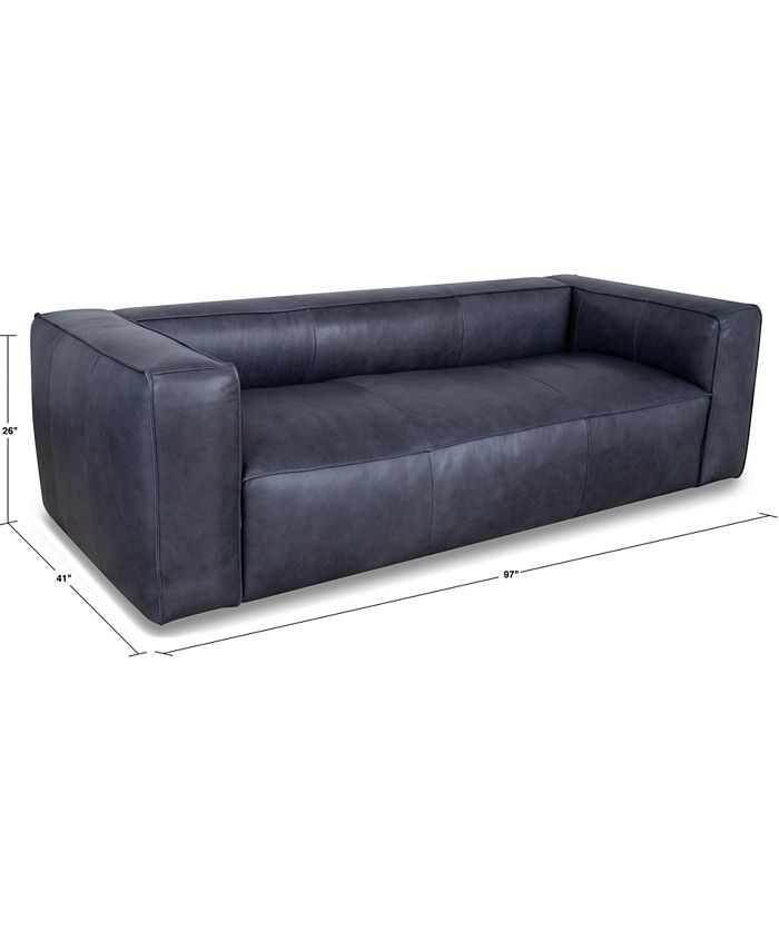 RUTHERFORD HOME Amalfy 97" Leather Sofa - Macy's