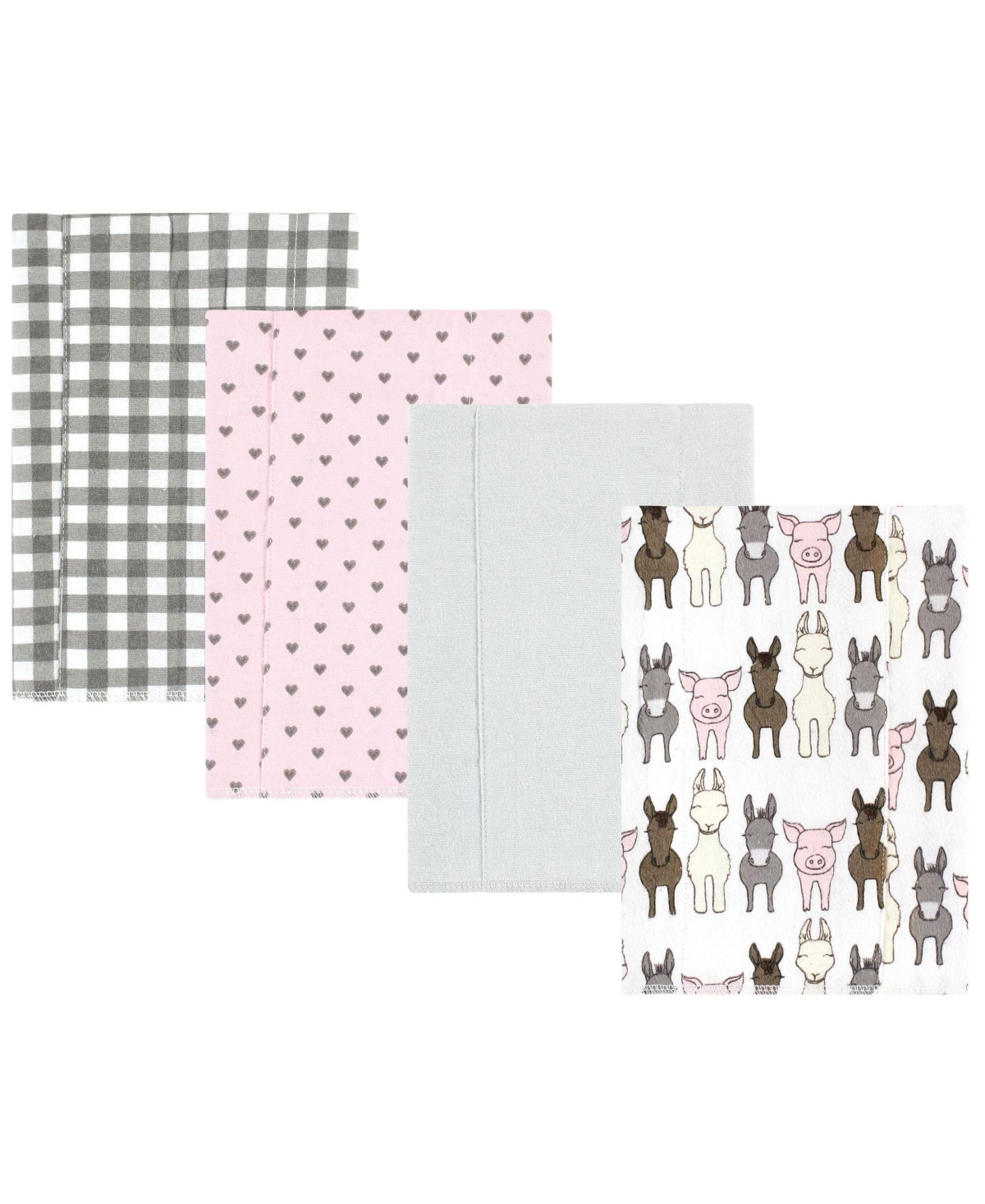 Click here for Hudson Baby Girls 4Pk Flannel Burp Cloth (Cotton P... prices