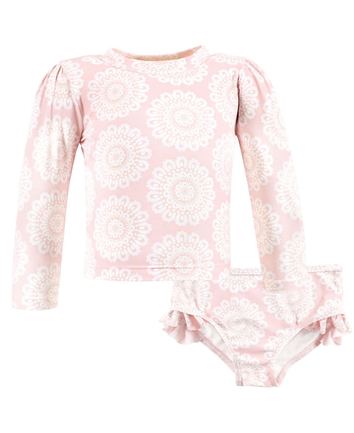 Click here for Hudson Baby Baby Girls Swim Rashguard Set - Pink d... prices