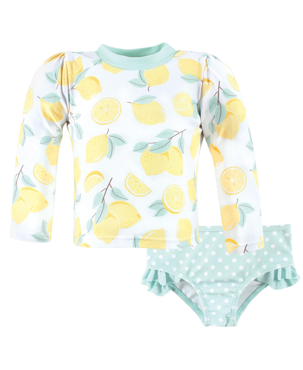Click here for Hudson Baby Baby Girls Swim Rashguard Set - Mint l... prices