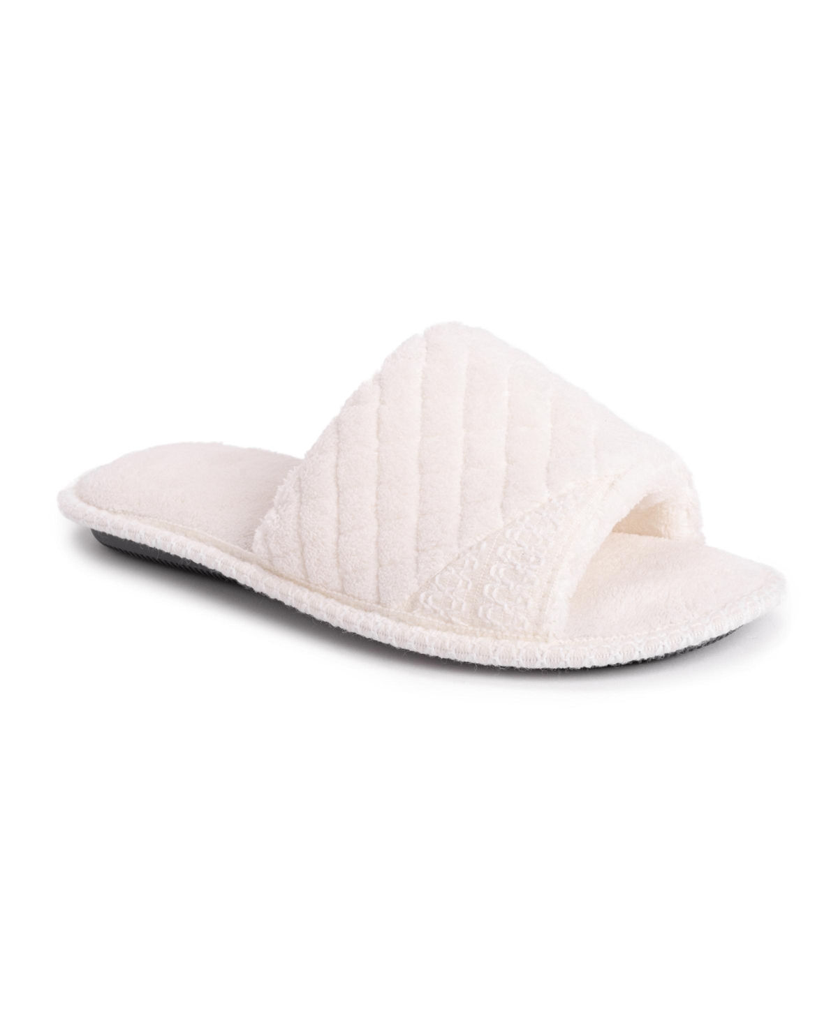 Click here for Muk Luks Womens Sally Open Toe Scuff Slippers - Da... prices