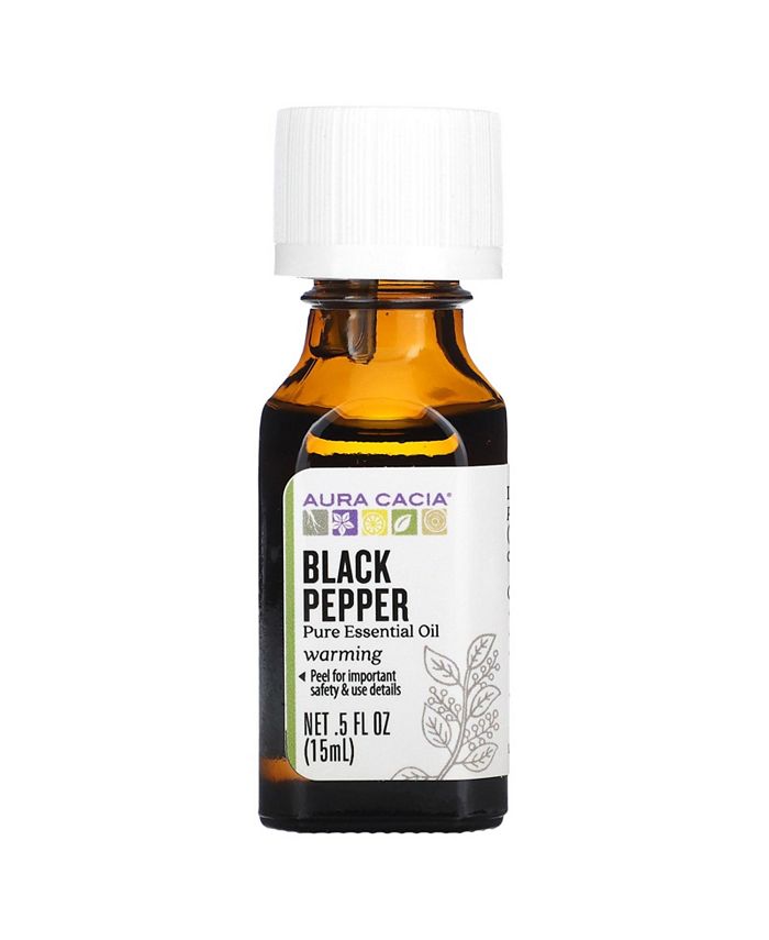 Aura Cacia Pure Essential Oil Black Pepper - 0.5 fl oz (15 ml) - Macy's
