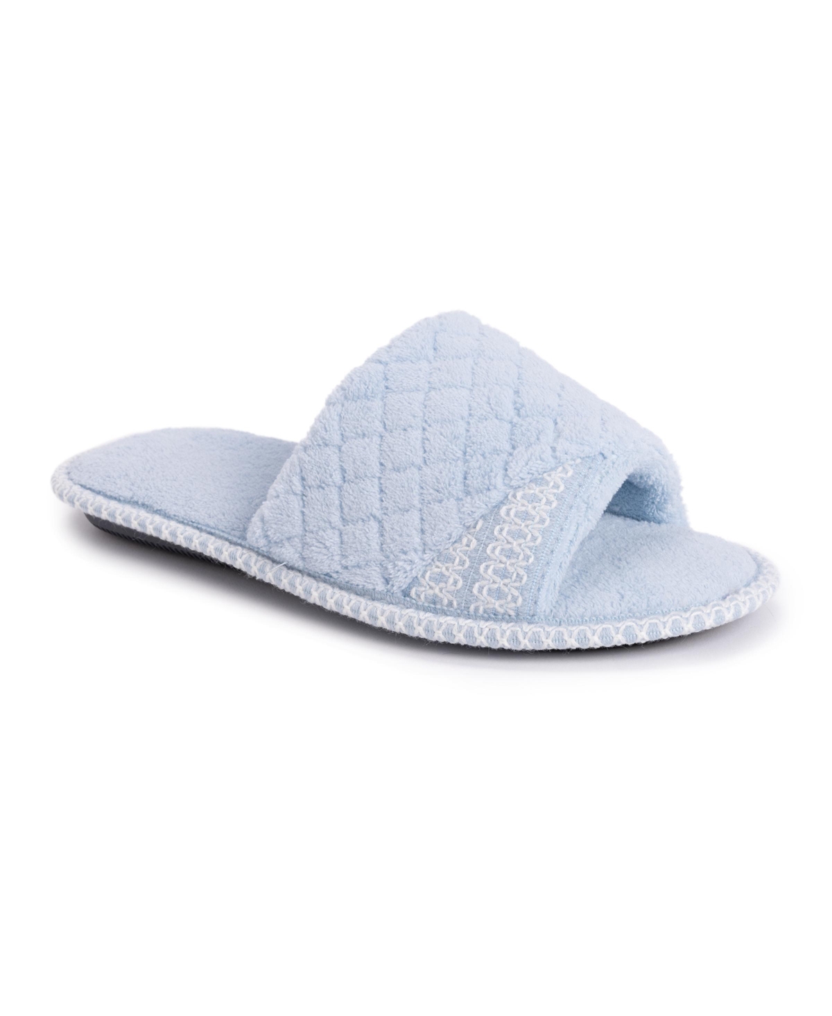 Click here for Muk Luks Womens Sally Open Toe Scuff Slippers - Fr... prices