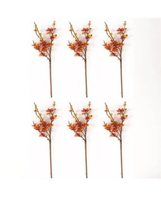 Slickblue Bittersweet Berry And Twig Branch (Set of 6) - Macy's
