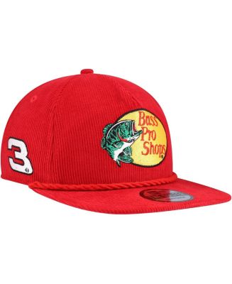 New Era Men's Scarlet Austin Dillon Bass Pro Shops Retro Cord Golfer ...