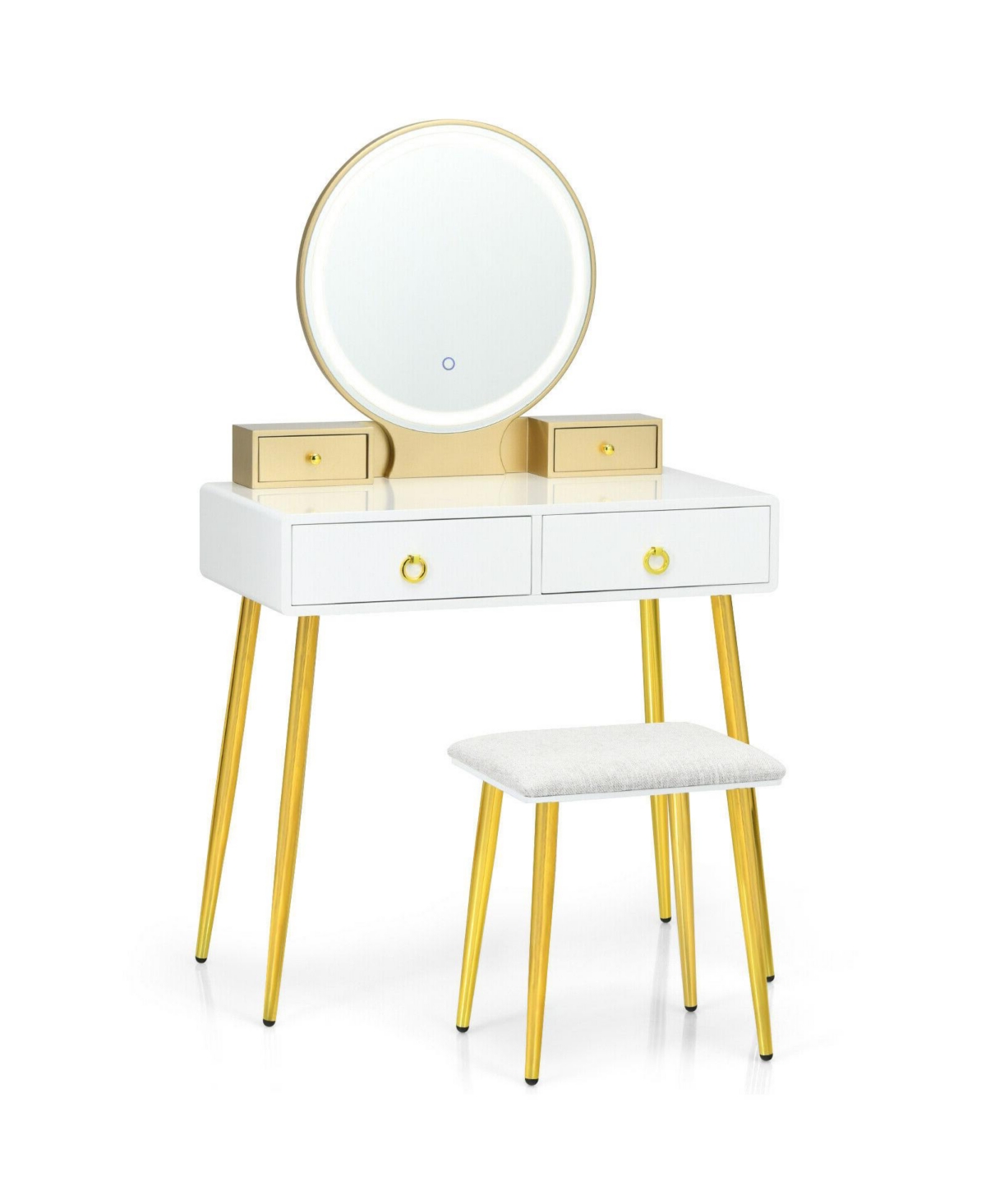 Click here for Sugift Vanity Table Set with Mirror - White prices