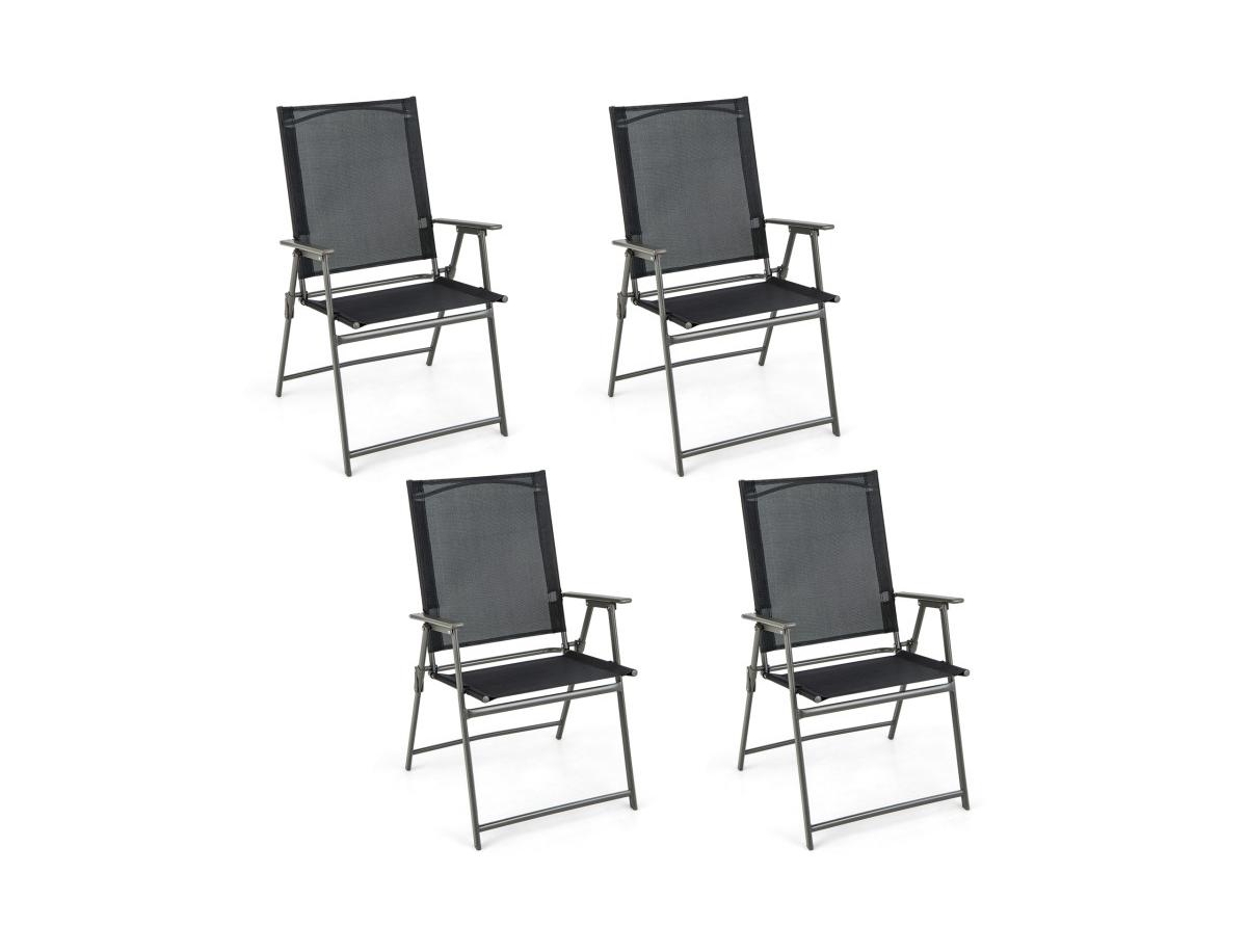 Click here for Slickblue Set of 4 Patio Folding Chair Set with Ru... prices