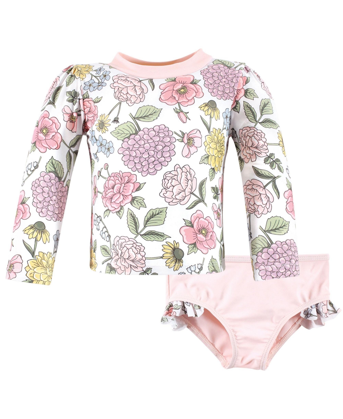 Click here for Hudson Baby Baby Girls Swim Rashguard Set - Vintag... prices