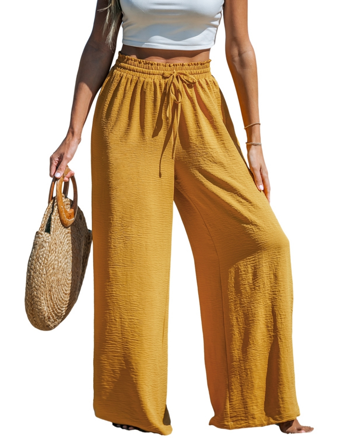 Click here for Cupshe Womens Summer Lovin Drawstring Wide-Leg Pan... prices