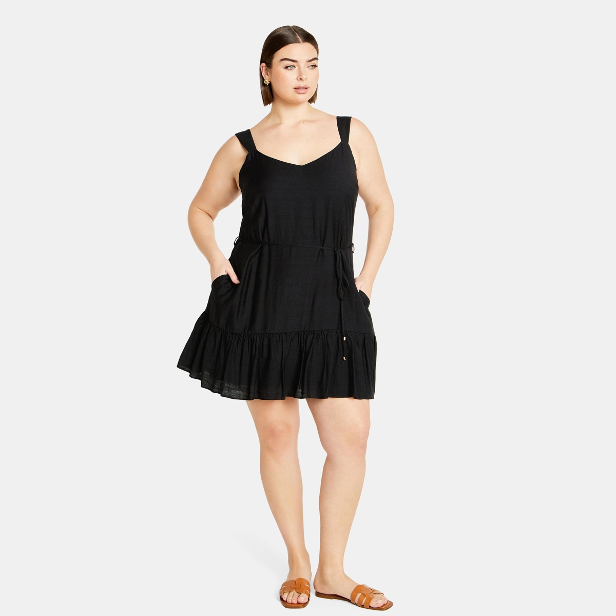 Click here for City Chic Plus Size Peta Dress - Black prices