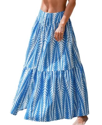 Cupshe Women's GEO Print Front-Button Maxi Skirt - Macy's