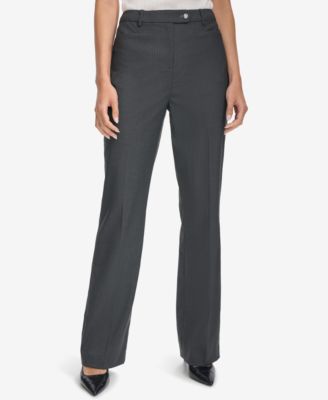 Calvin Klein Petite Pinstriped Straight Leg Pants Macy s