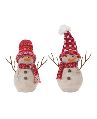 Slickblue Snowman Decor With Hat And Scarf (Set of 2 - Macy's