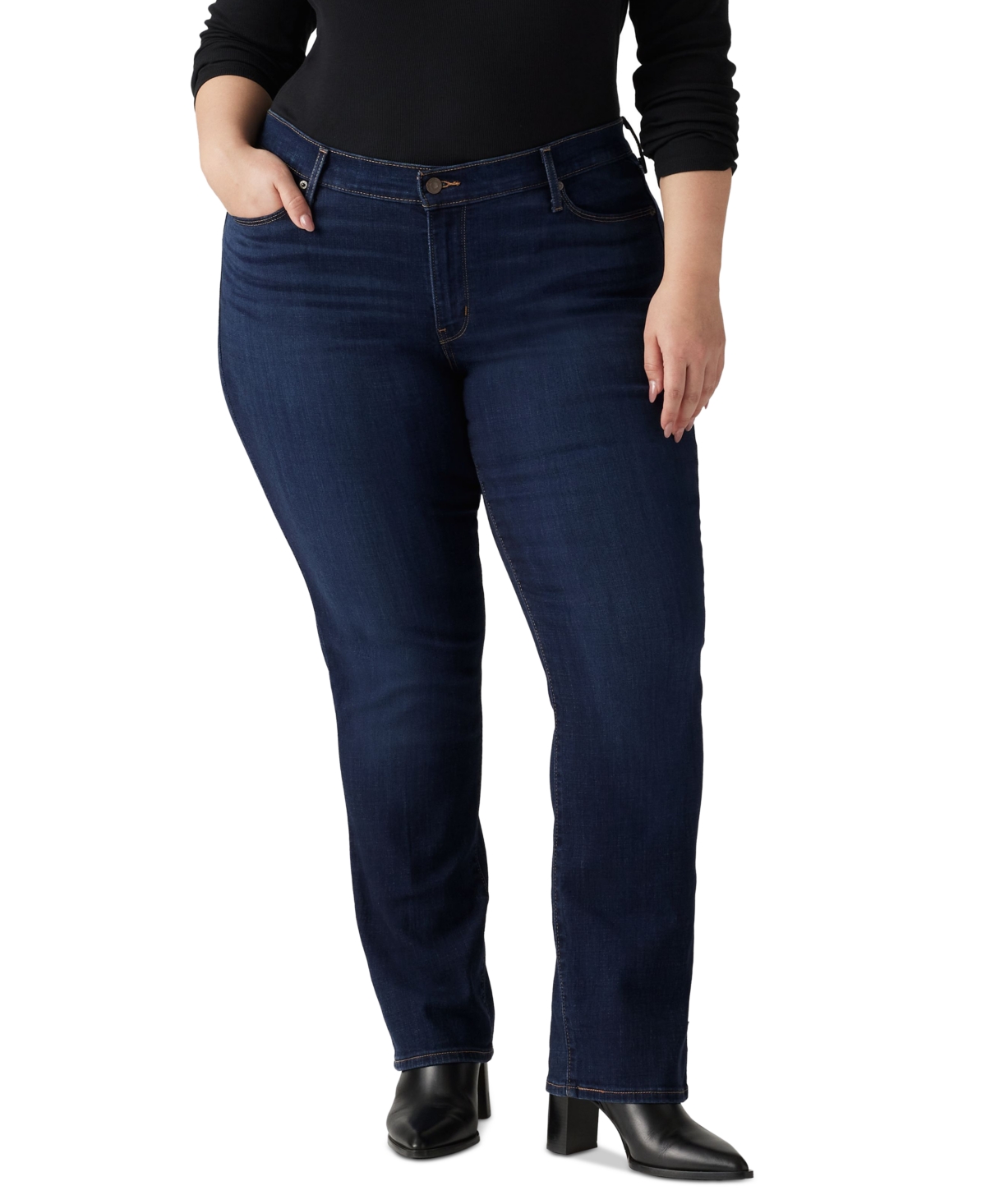 Click here for Levis Trendy Plus Size Classic Straight Leg Jeans... prices